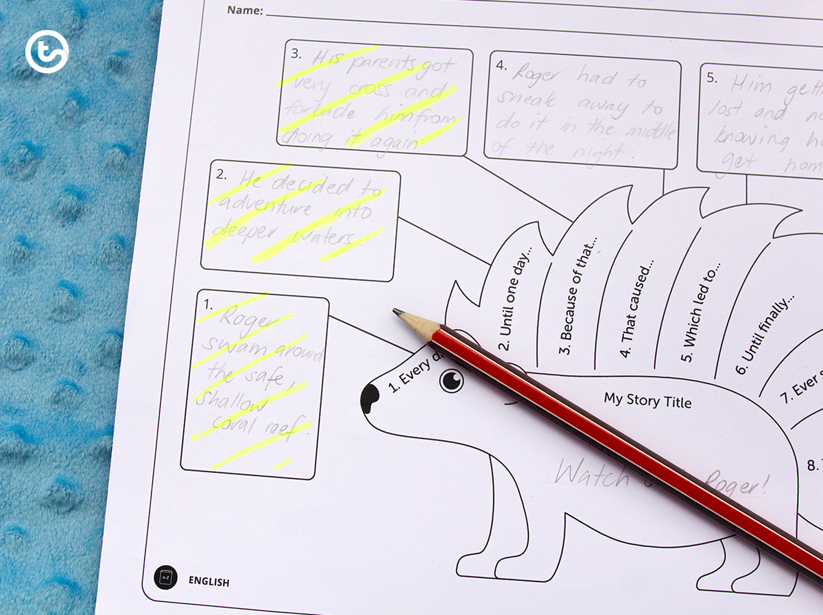 Story Spine Porcupine – Narrative Writing Template | Teach Starter