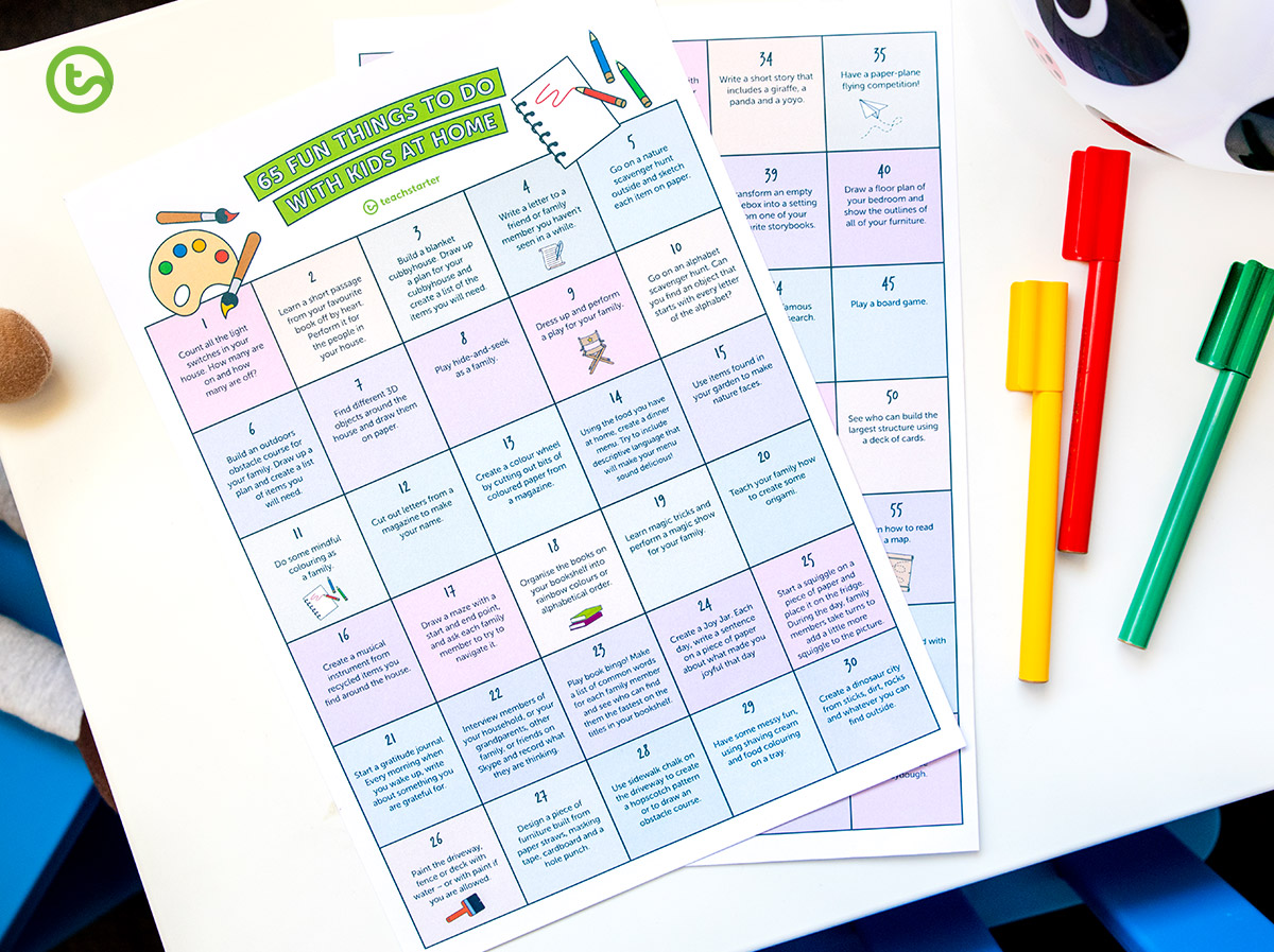 65 Fun Activities to Do At Home With Kids - Teach Starter | Teach Starter