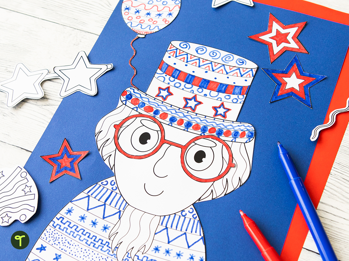 Funky Uncle Sam Craft Activity | Teach Starter