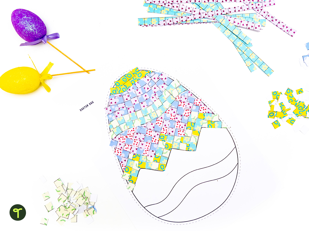 Mosaic Easter Egg Art Activity | Teach Starter