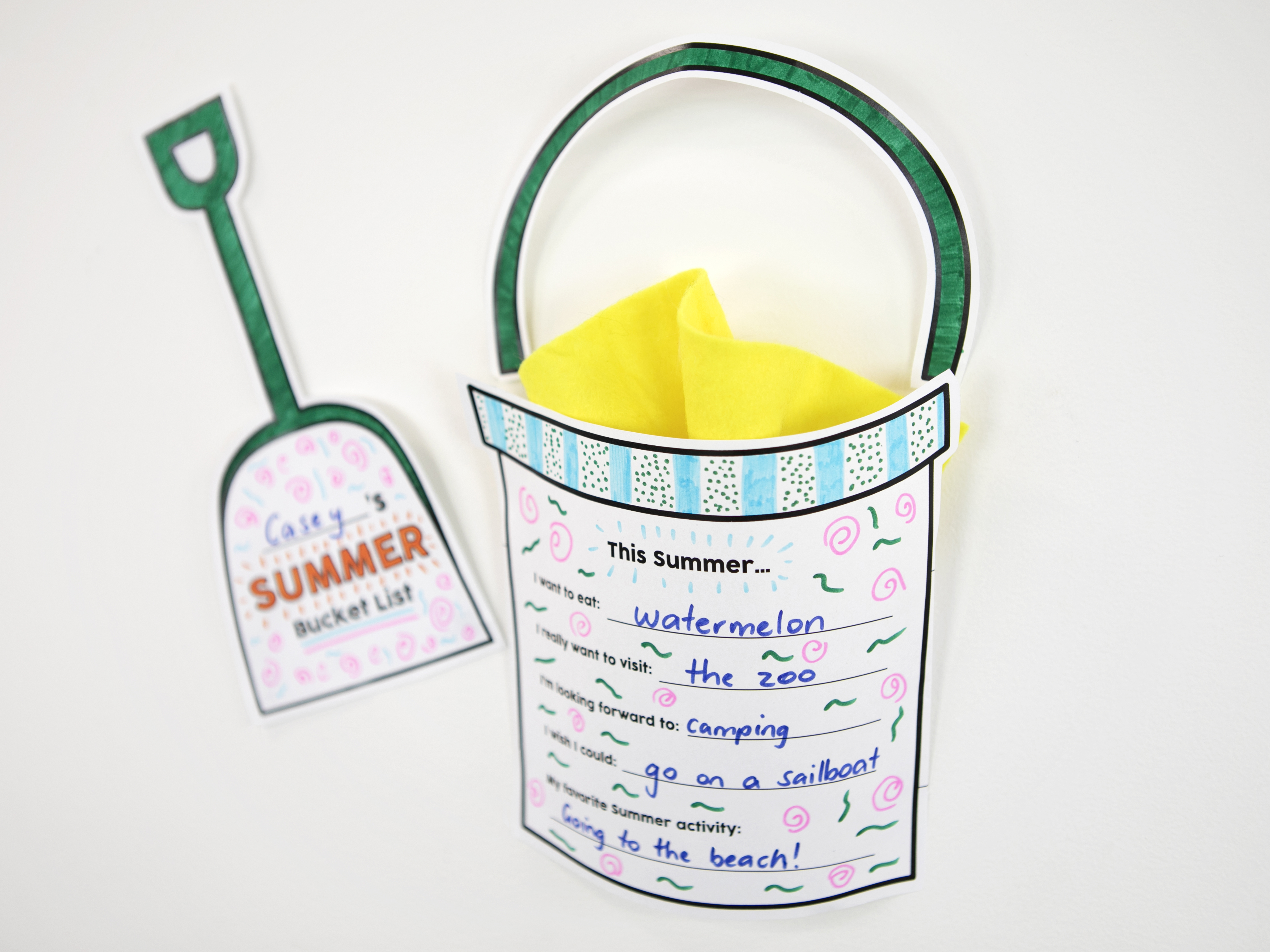 Beach Bucket Template