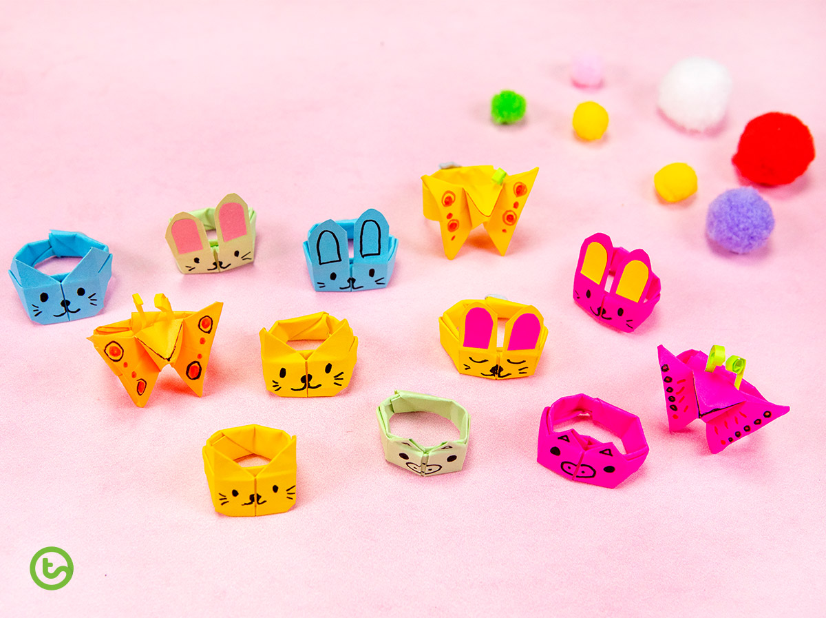 Step-by-Step Origami Videos for Kids: How to Make Animal Rings | Teach ...