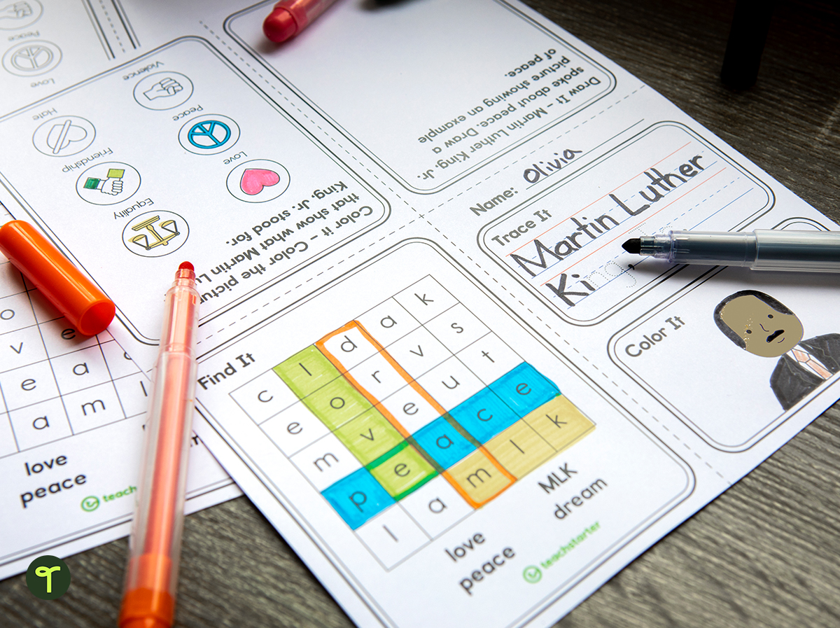 My Little MLK Activity Book | Teach Starter