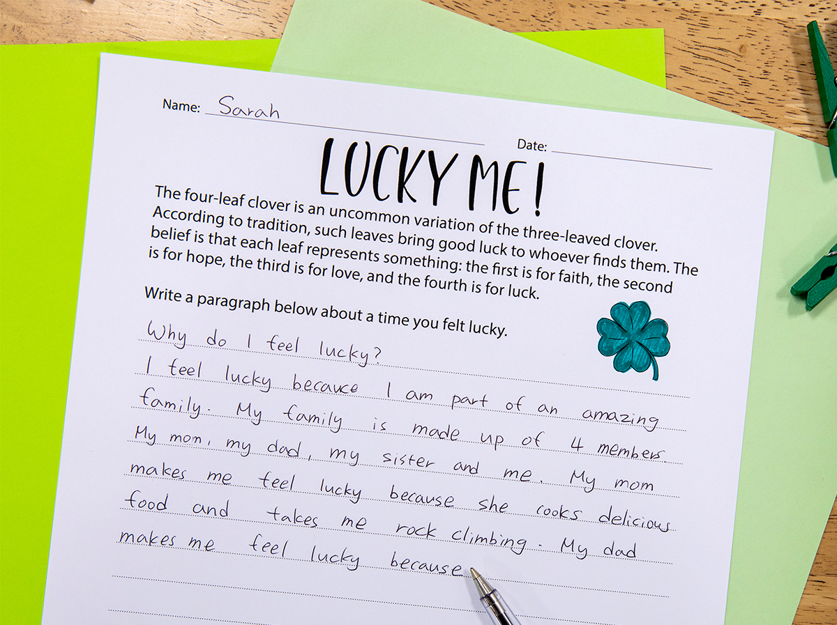 Lucky Me! - Saint Patrick's Day Worksheet | Teach Starter