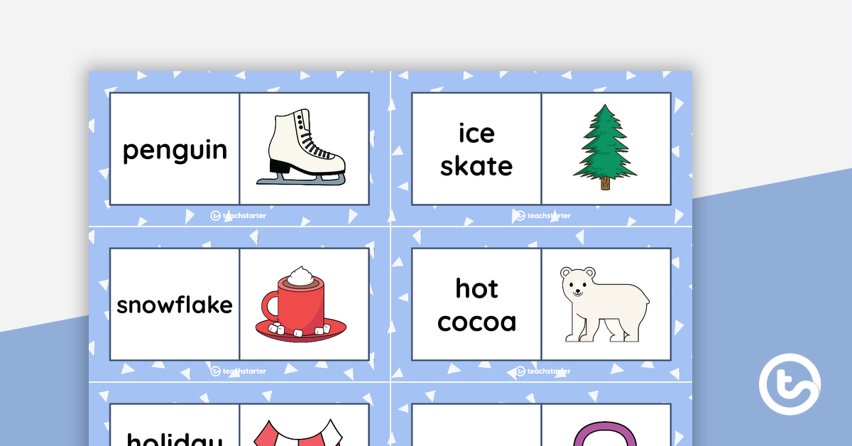 Wonderful Winter Words - Dominoes | Teach Starter