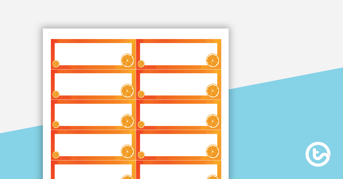 Desk Name Tags – Abstract Spots | Teach Starter