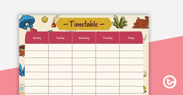 Plain Blue - Weekly Timetable | Teach Starter