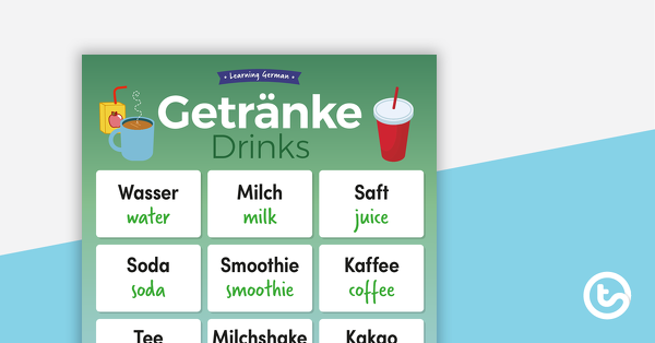 The – German Language Poster | Teach Starter