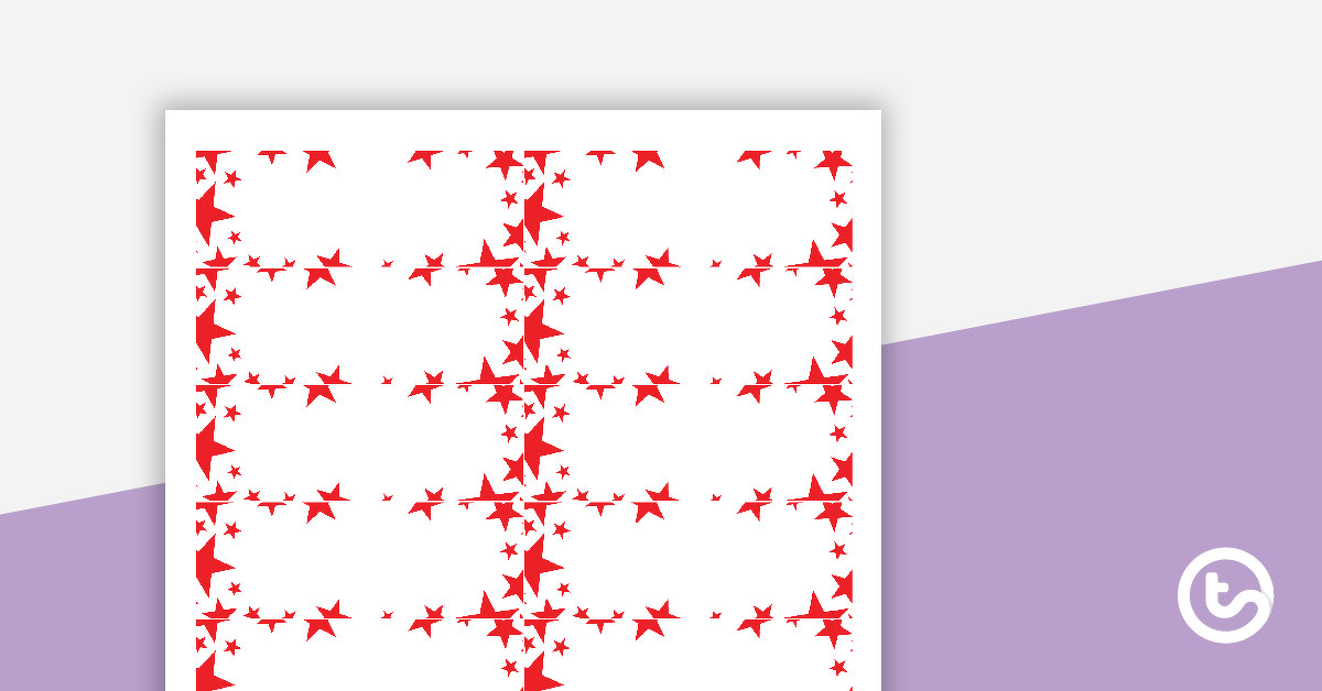 Desk Name Tags - Red Stars | Teach Starter