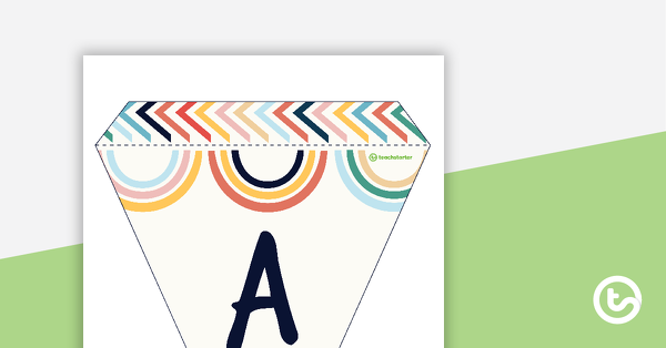 Rainbow - Letters and Number Bunting | Teach Starter