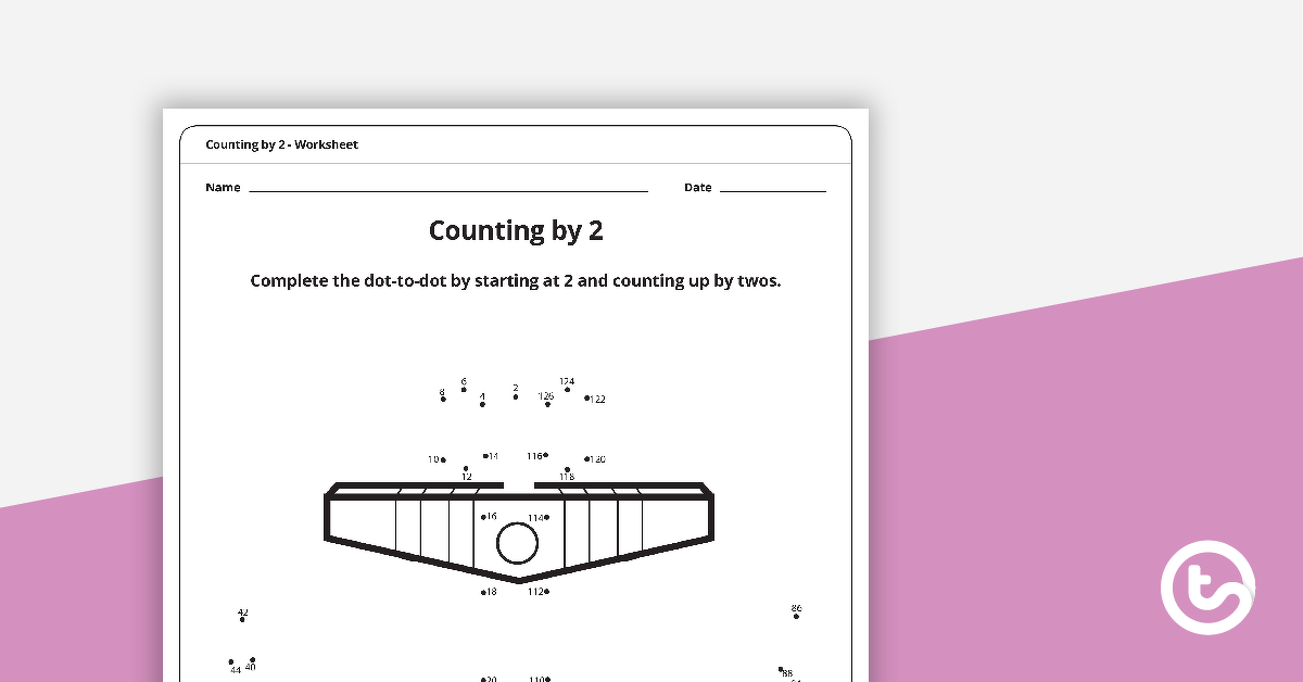 Dot-to-Dot Drawing - Numbers by 2 - Anchor | Teach Starter