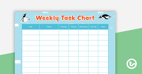Robots - Weekly Task Chart | Teach Starter