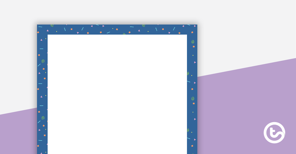 Squiggles Pattern - Portrait Page Border | Teach Starter